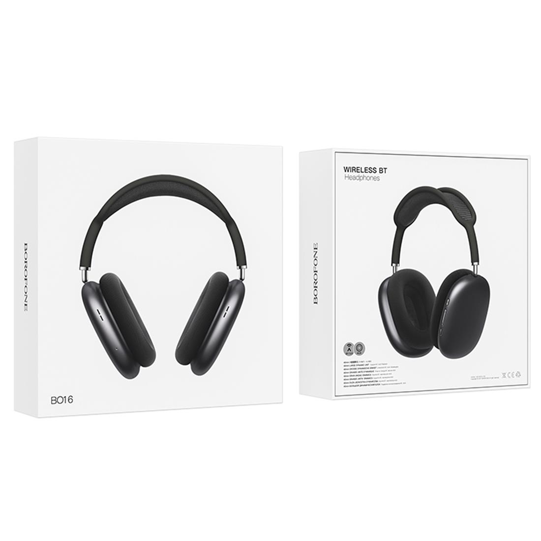 Borofone BO16 Auriculares Cool Hey BT Gris Oscuro
